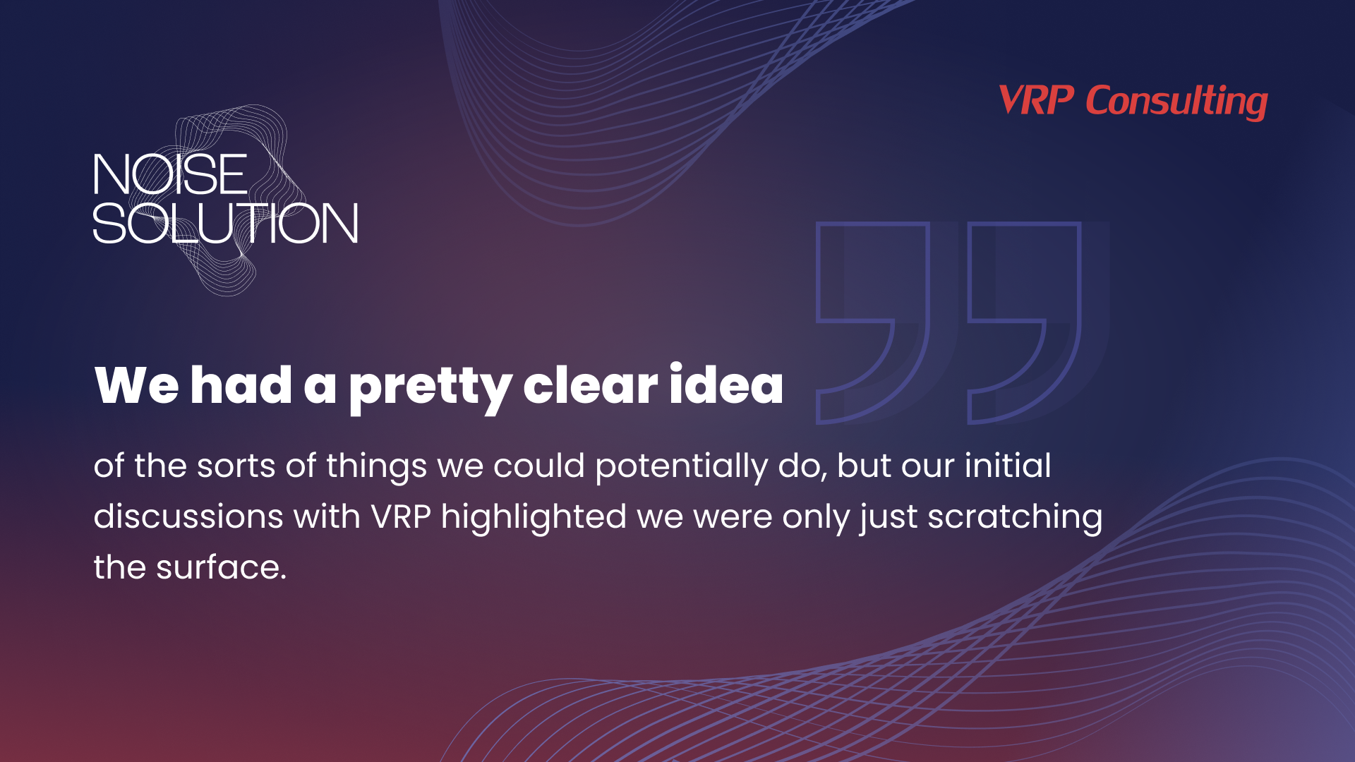 Noise Solution Interview on AI Journey | VRP Consulting